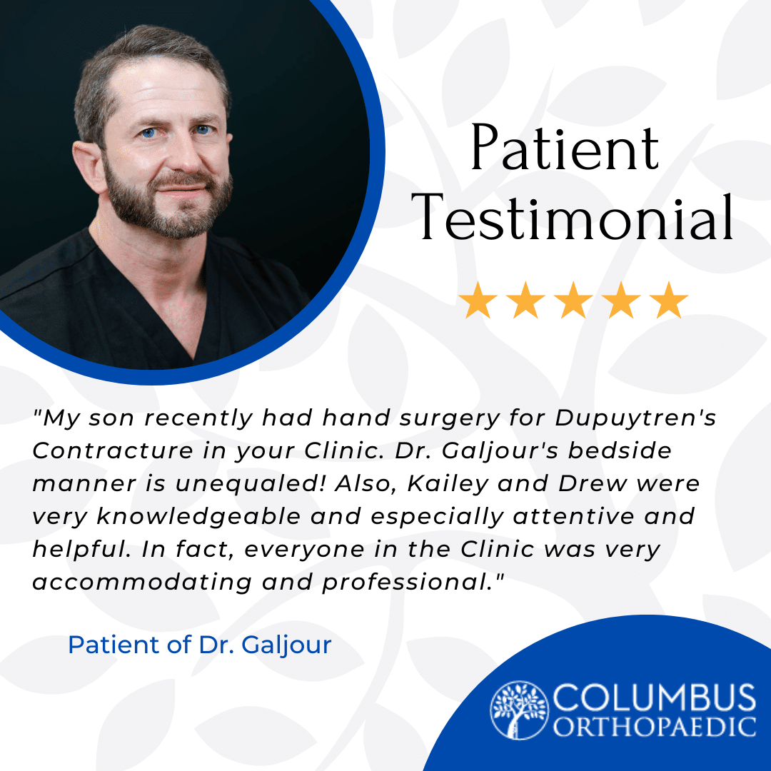 Patient Testimonial - Dr. Galjour - Columbus Ortho